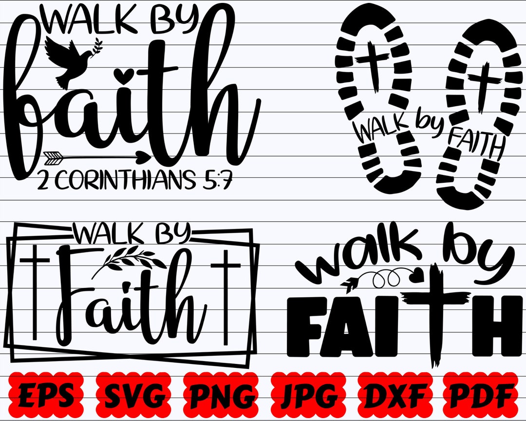 Walk by Faith SVG | Faith SVG | Religious SVG | Christian Svg | Jesus ...