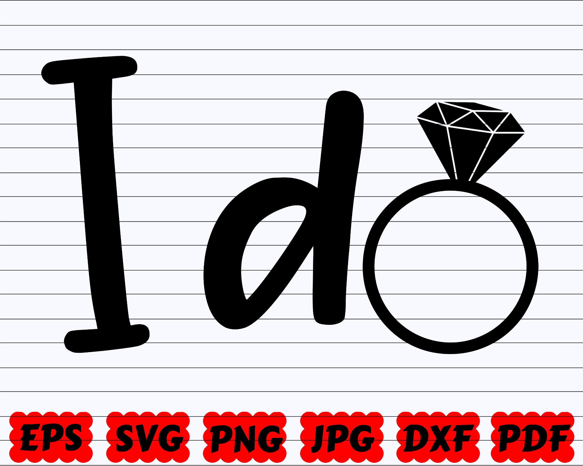 I Do SVG I Do Crew SVG Wedding Quote SVG Wedding Cut | Etsy