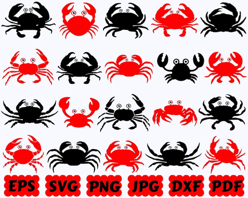 Cangrejo SVG / Mariscos SVG / Animales marinos SVG / Playa Svg / Verano ...