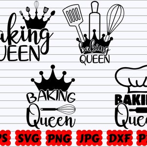 Baking Queen SVG | Baking SVG | Queen SVG | Cooking Queen Svg | Kitchen ...