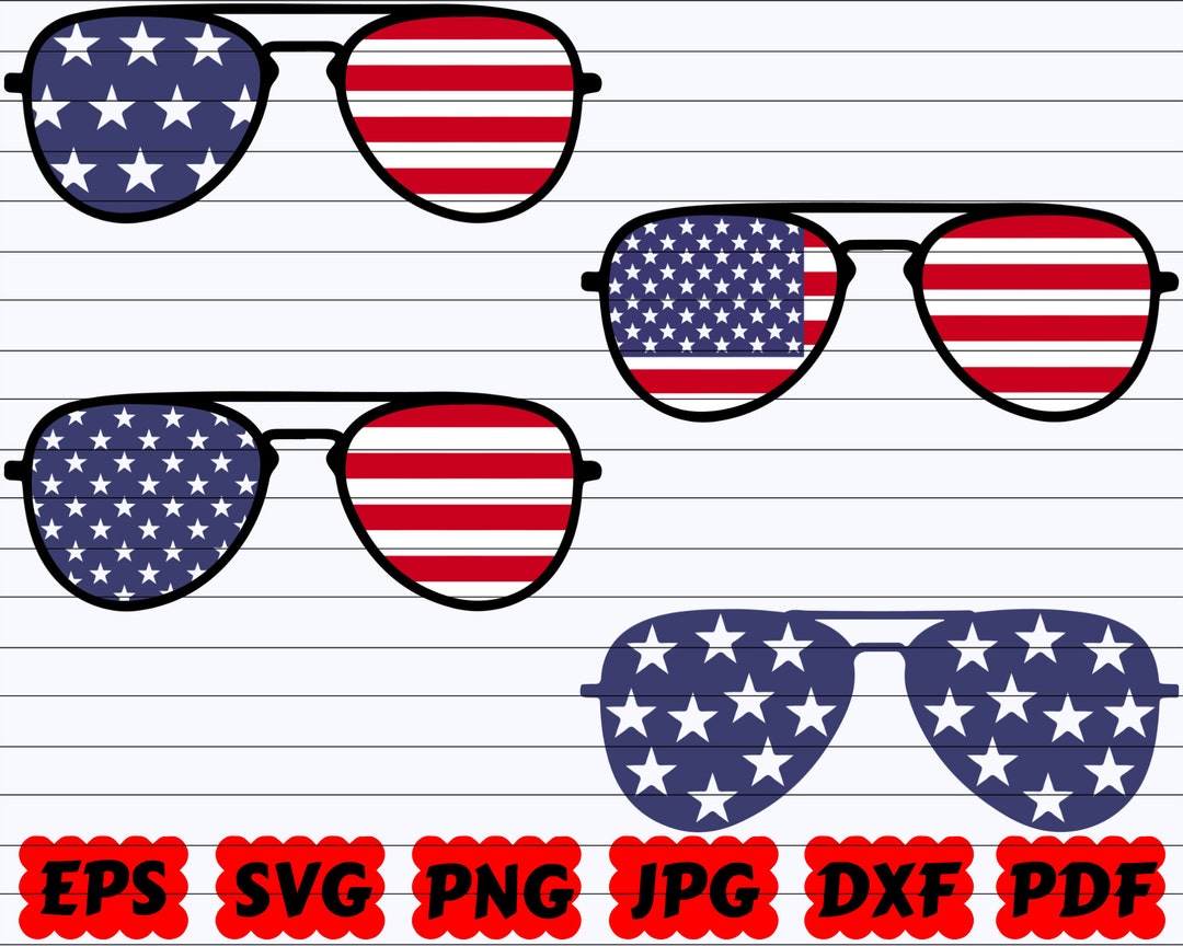 4th of July Glasses SVG | Glasses SVG | American Glasses SVG ...