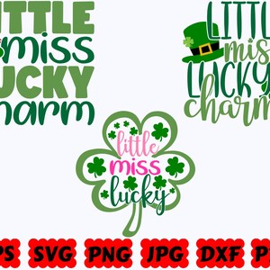 Little Miss Lucky Charm SVG | St Patrick's Day SVG | Shamrock Svg | Cut ...