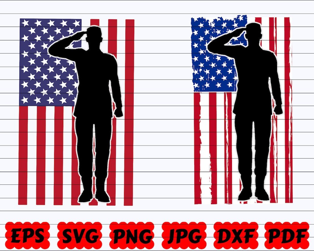 Soldier SVG | Soldier With American Flag SVG | Fourth of July SVG ...