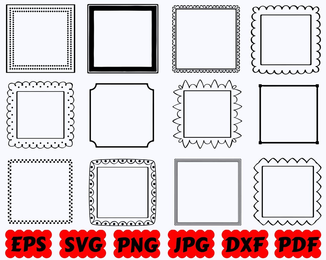 Square Frames SVG | Frames SVG | Decorative Frames SVG | Square Svg ...