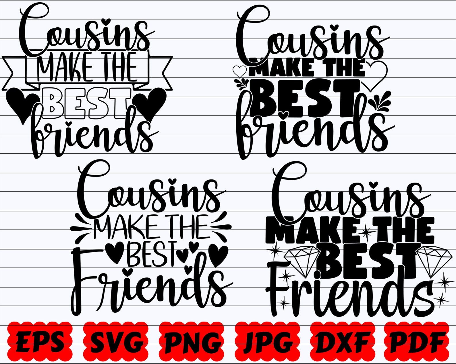 Cousins Make the Best Friends SVG Cousins SVG Best Friends - Etsy