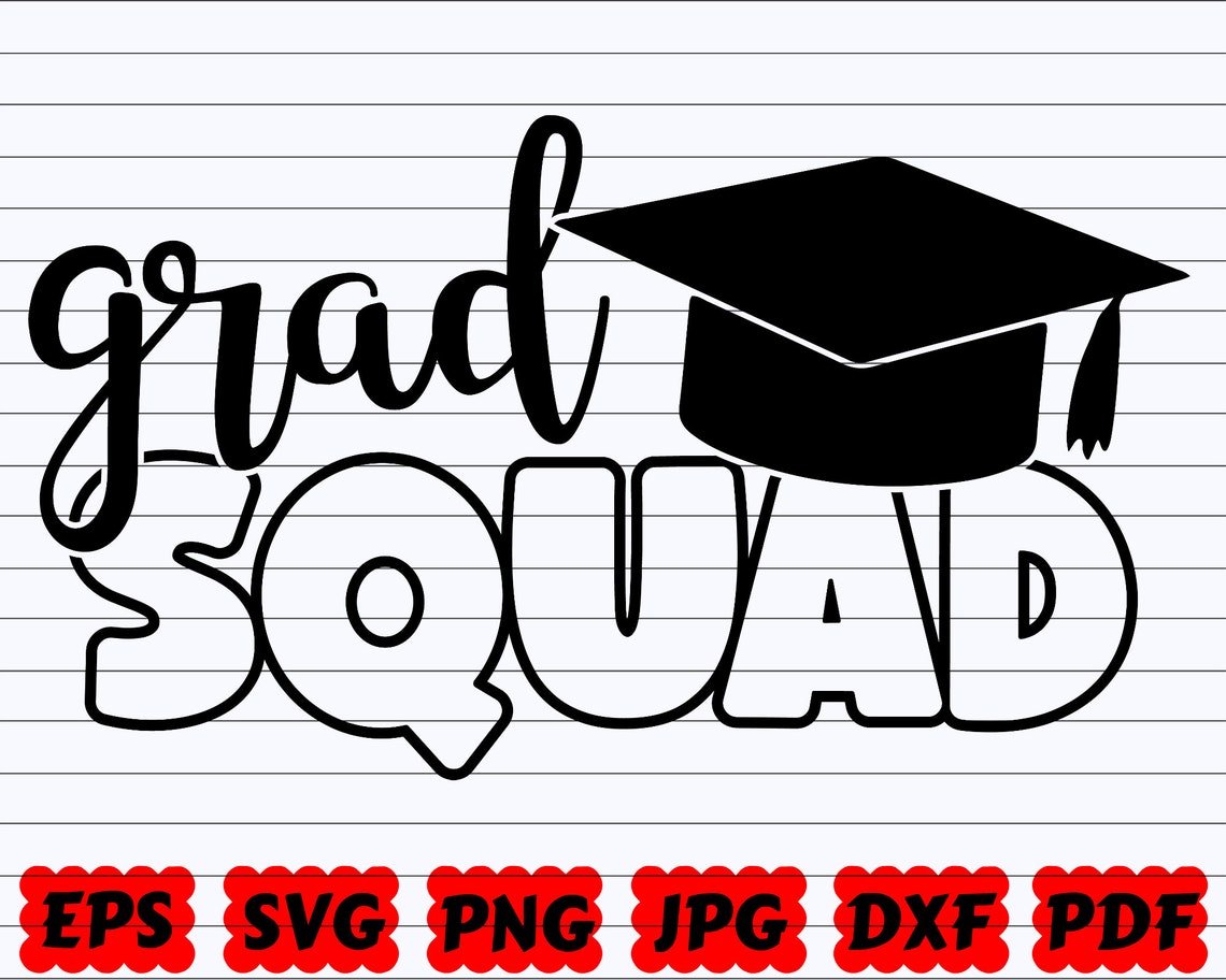 Grad Squad SVG Grad SVG Squad SVG Graduation Cap Svg | Etsy Canada