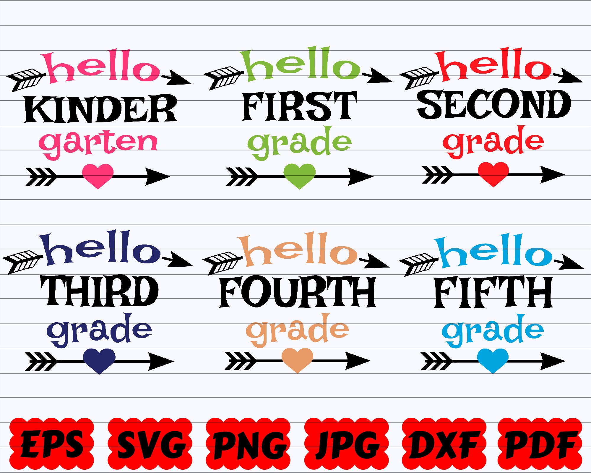 School Grade SVG Hello Grade SVG Grade SVG School Svg | Etsy