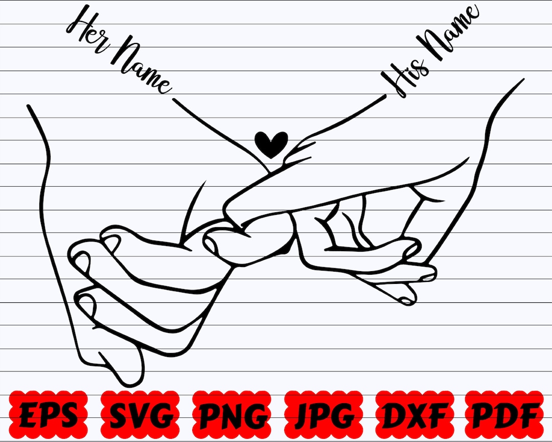 Holding Hands SVG | Custom Holding Hands SVG | Couple Hands SVG ...