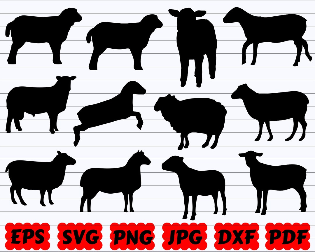 Sheep SVG| Sheep SVG Bundle| Animals SVG| Sheep Silhouette| Sheep ...