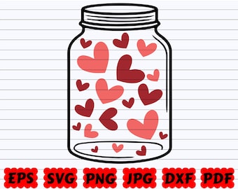 Valentine Mason Jar - Etsy