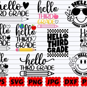 Hello Grade SVG | School Grade SVG | Back to School SVG | First Day of ...