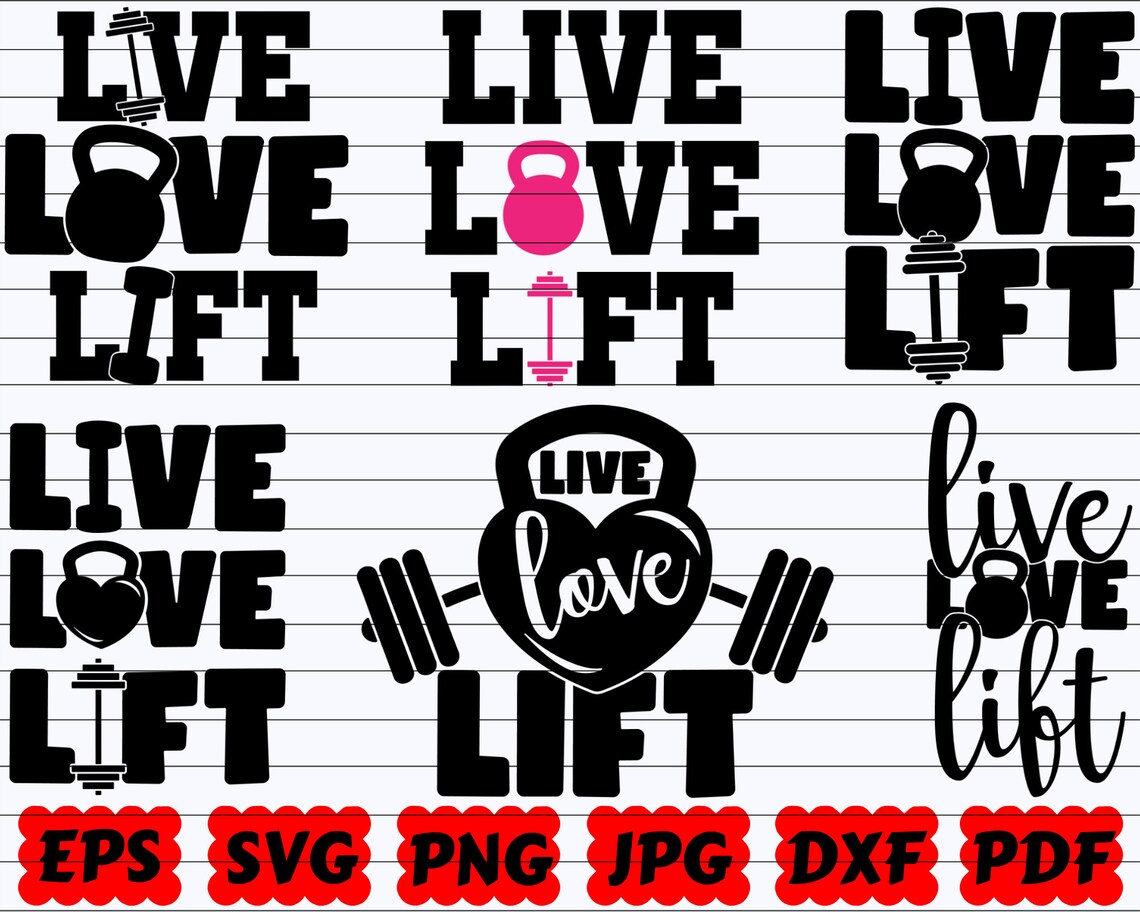 Live Love Lift SVG Live Love SVG Love Lift SVG Lift Svg - Etsy