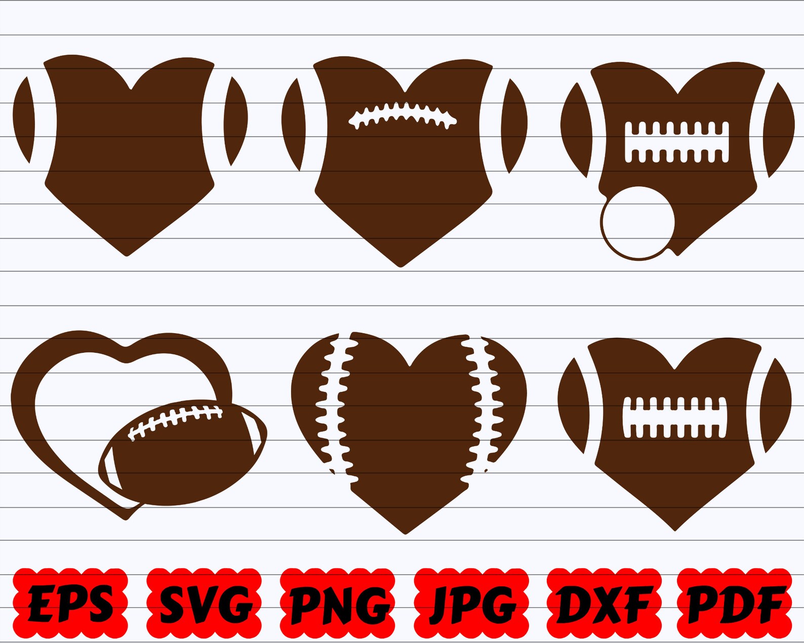 Football American Heart SVG | Football American SVG | Heart SVG ...