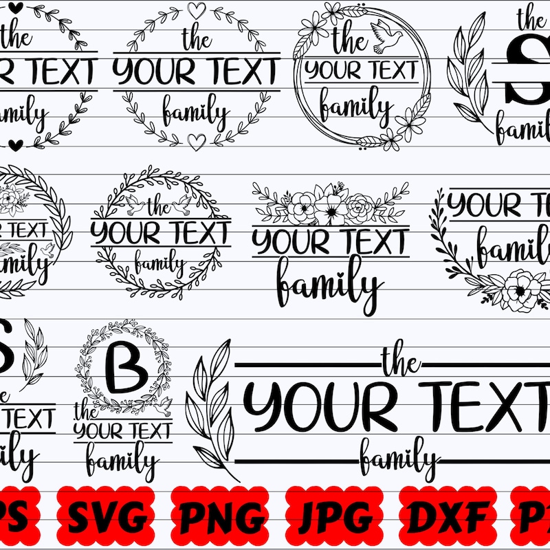 Family Name Svg - Etsy