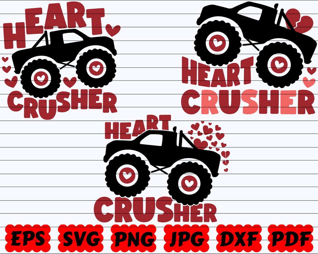 Heart Crusher SVG | Heart SVG | Crusher SVG | Boys Valentines Svg ...