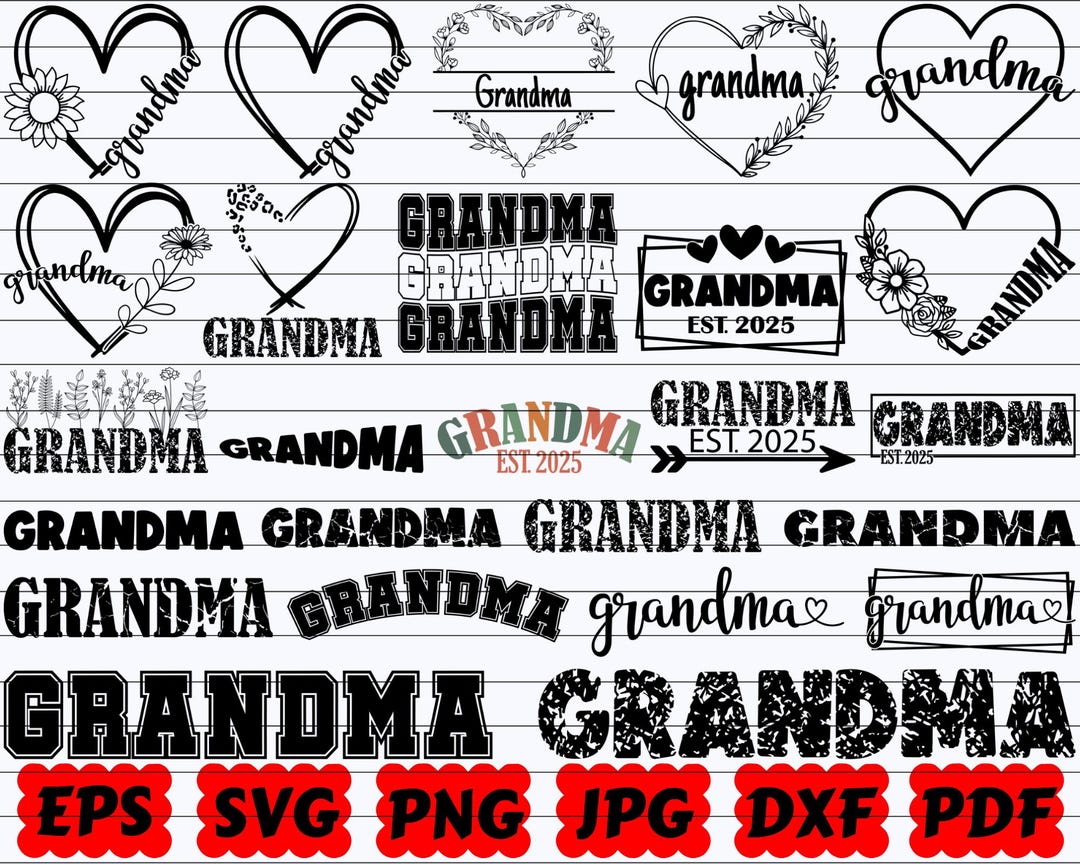 Grandma SVG | Grandmother SVG | Nana Svg | Blessed Grandma Svg ...