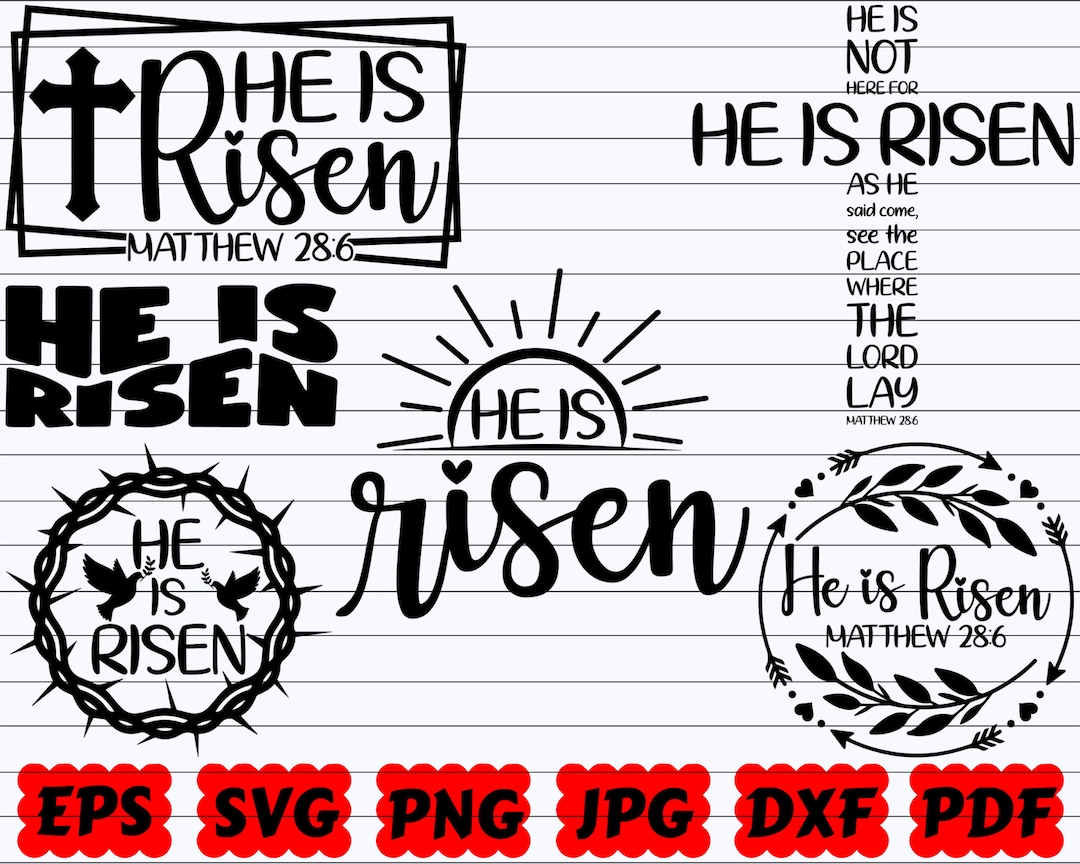 He is Risen SVG | Christian Easter SVG | Easter SVG | Jesus Svg ...
