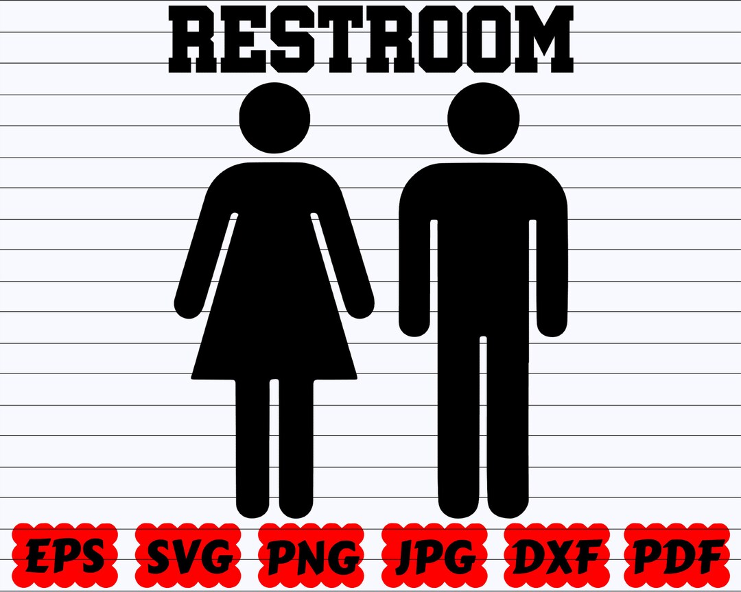 Restroom SVG | Restroom Cut File | Restroom Sign SVG | Restroom Symbol ...