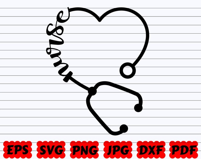 Nurse Heart Stethoscope SVG, Nurse Custom Order Svg, Nurse Stethoscope ...