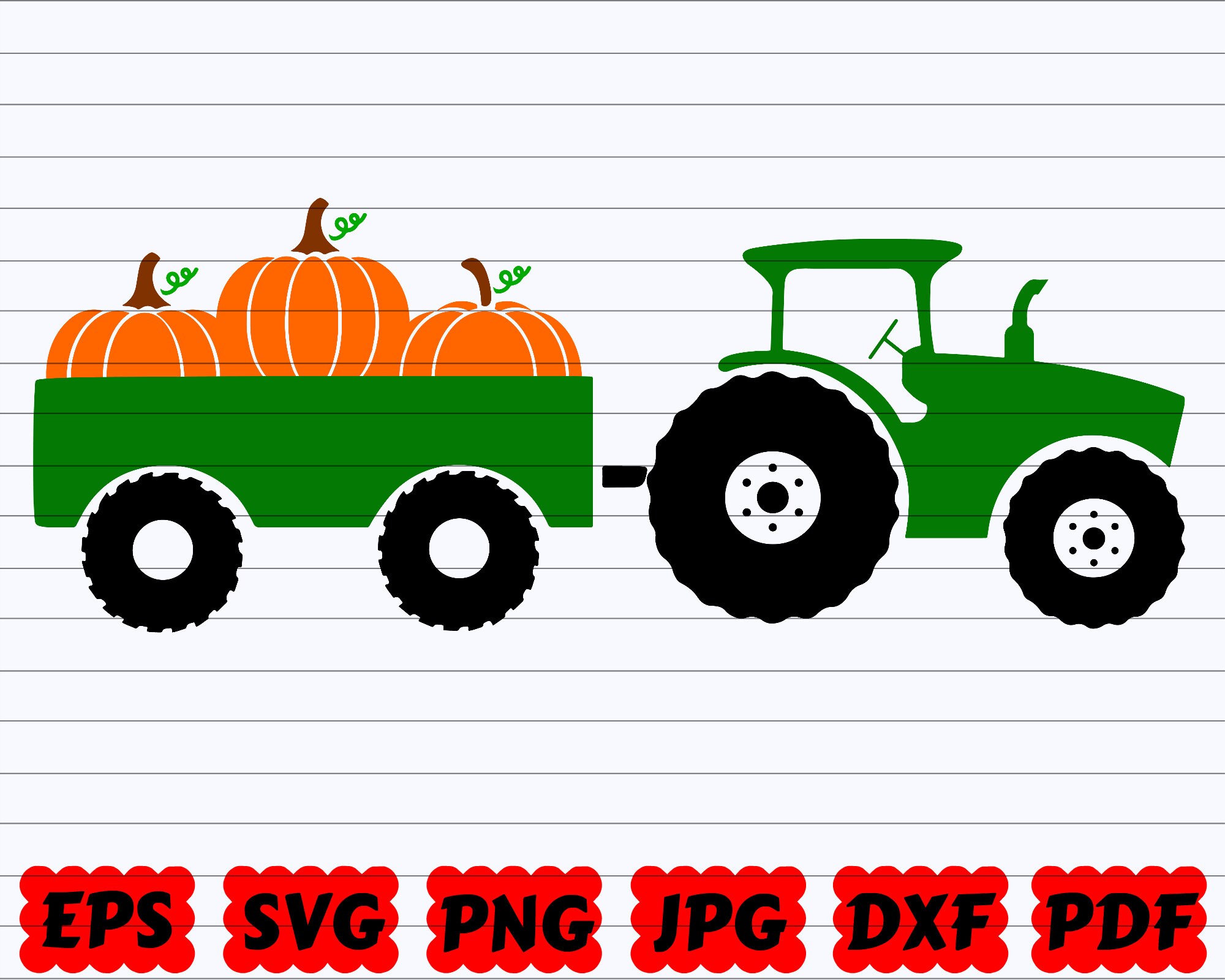 Fall Tractor SVG Pumpkin Tractor SVG Fall Pumpkin SVG | Etsy