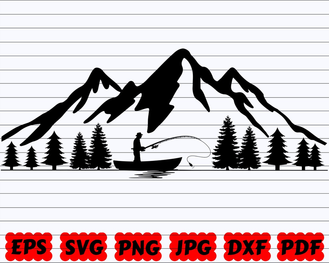 Fishing Scene SVG | Fishing Life SVG | Fisherman SVG | Bass Fishing Svg ...
