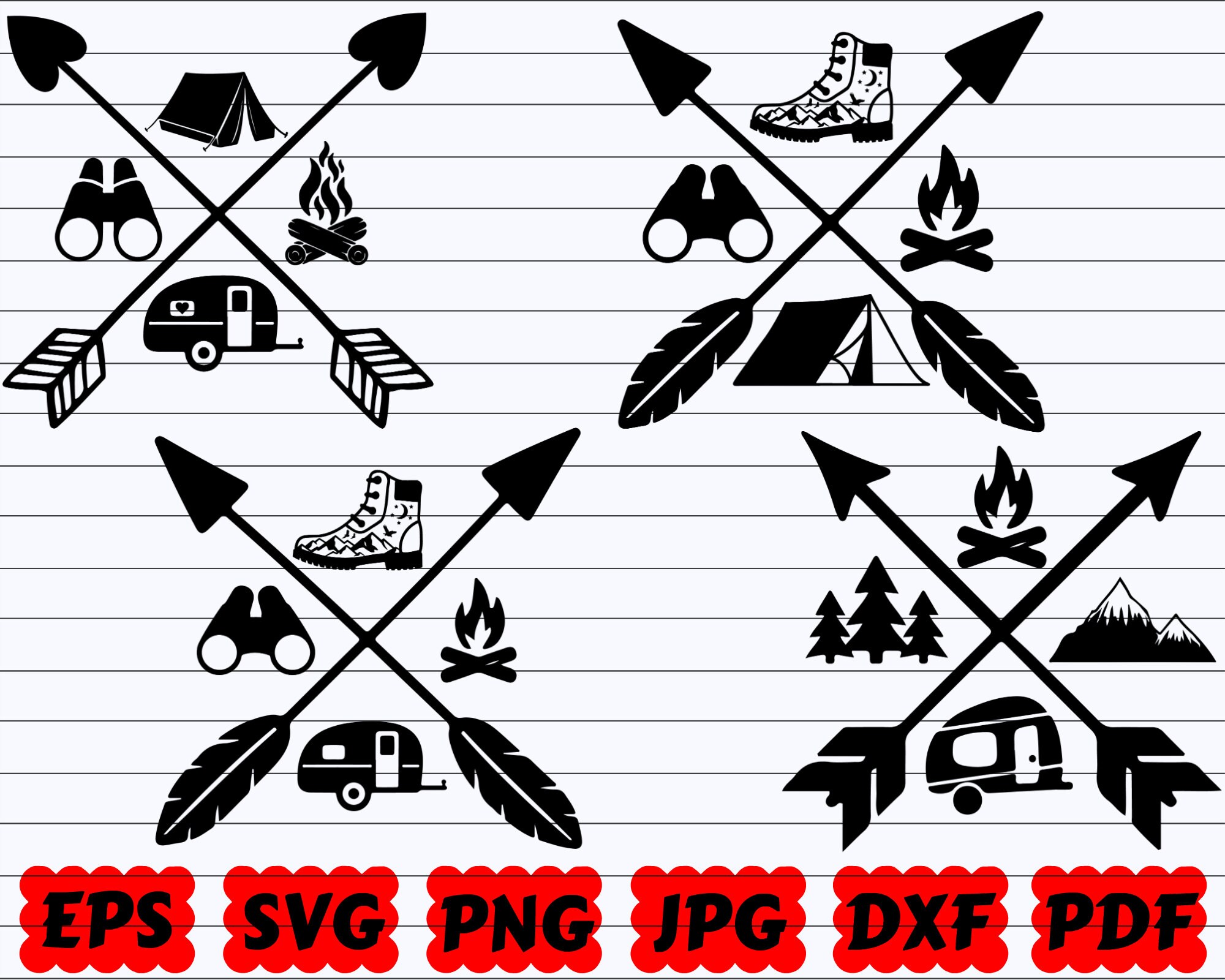 Camp Arrow SVG Pfeil SVG Camping Pfeil SVG Camp Kreuz - Etsy Österreich