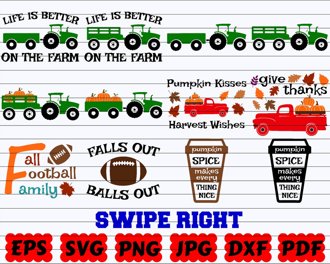 100 Fall SVG Fall SVG Bundle Fall Clipart Fall Cut File - Etsy