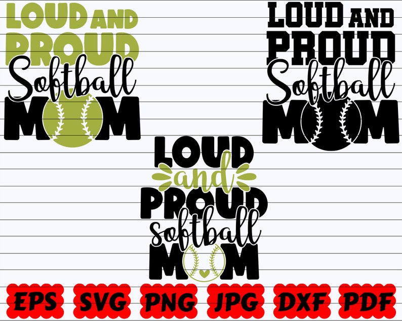 Loud And Proud Softball Mom Svg Loud And Proud Svg Etsy