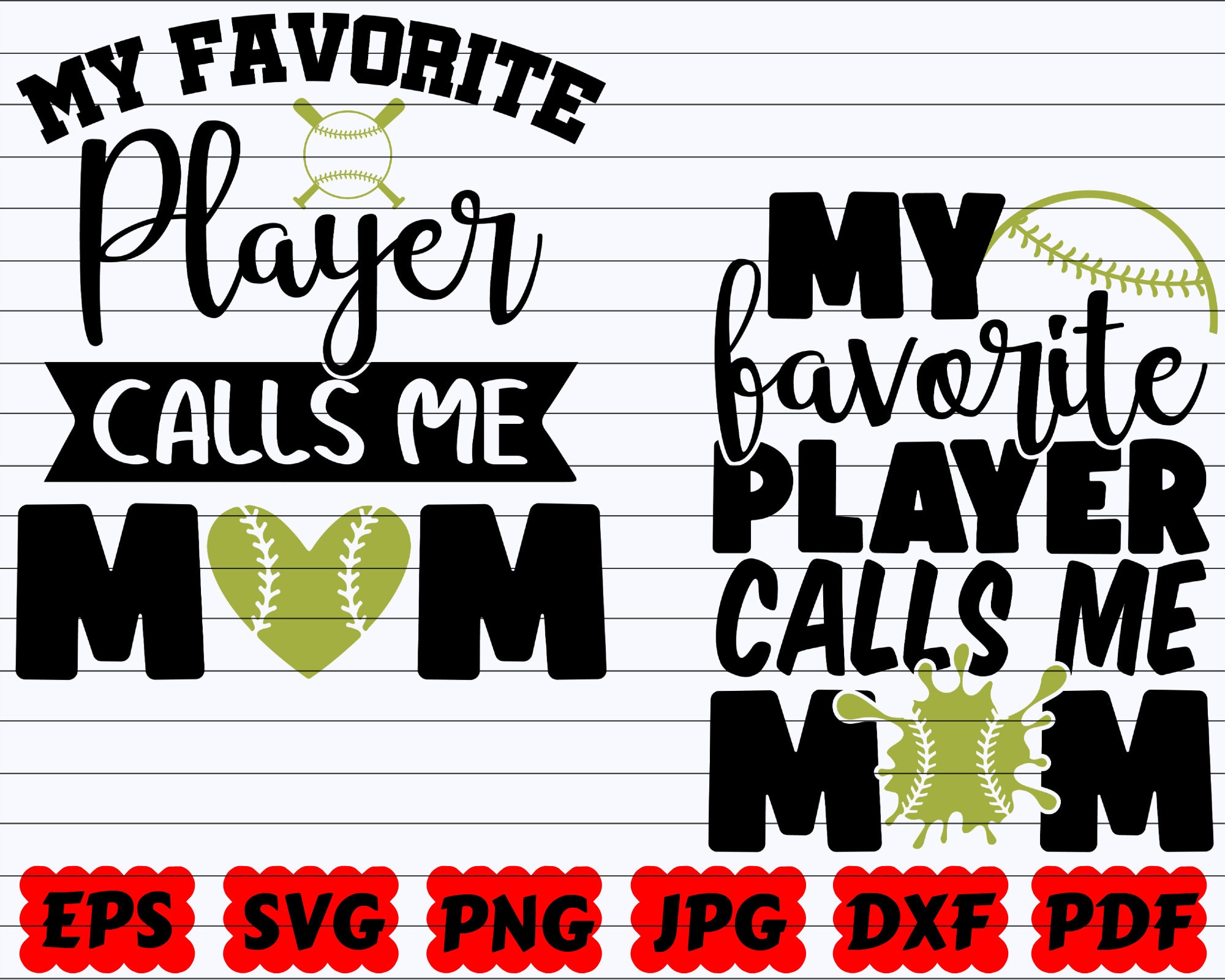 My Favorite Player Calls Me Mom SVG My Favorite Player SVG | Etsy