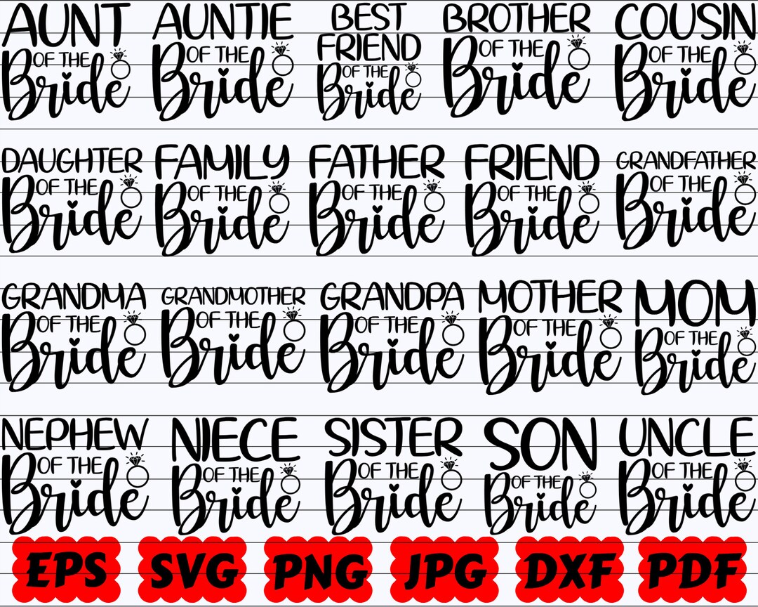 Family of the Bride SVG | Bride Family SVG | Family SVG | Wedding Sign ...