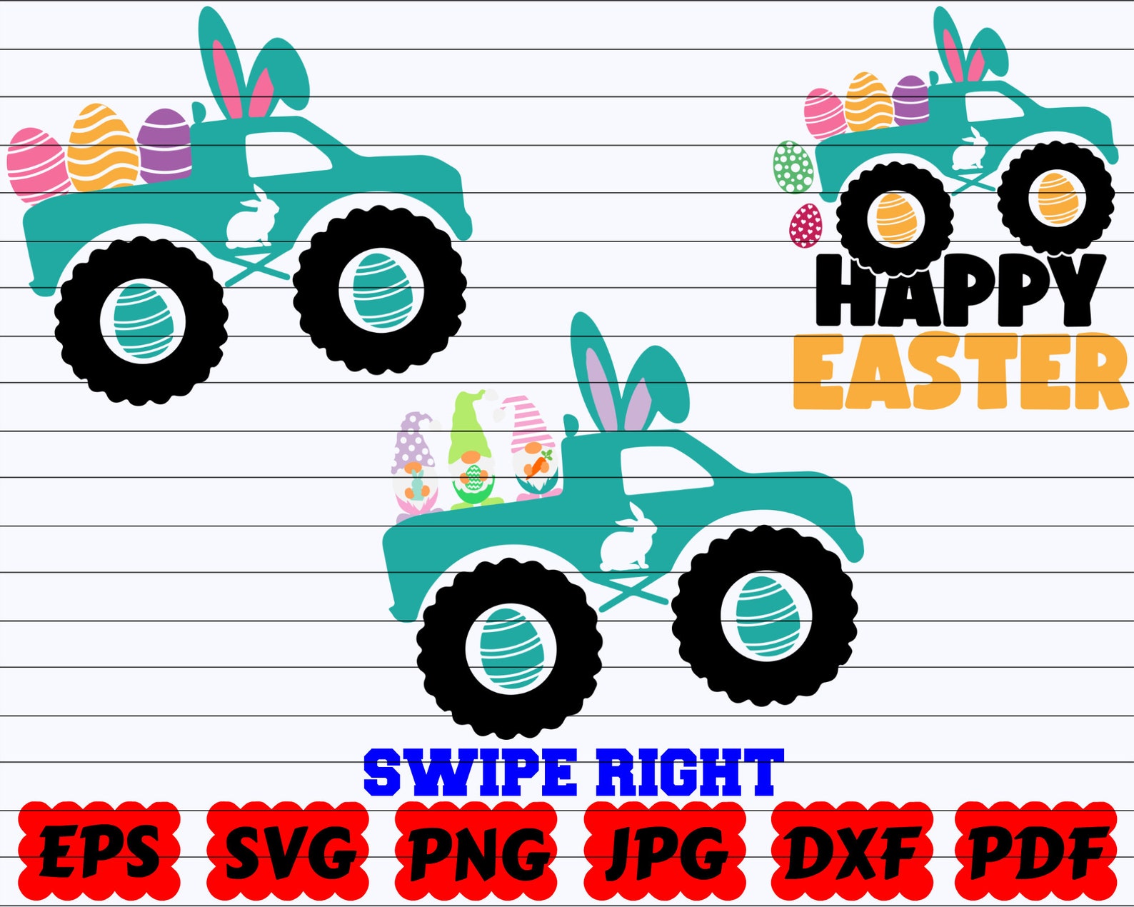 Easter Truck SVG Easter Monter Truck SVG Easter Vintage - Etsy