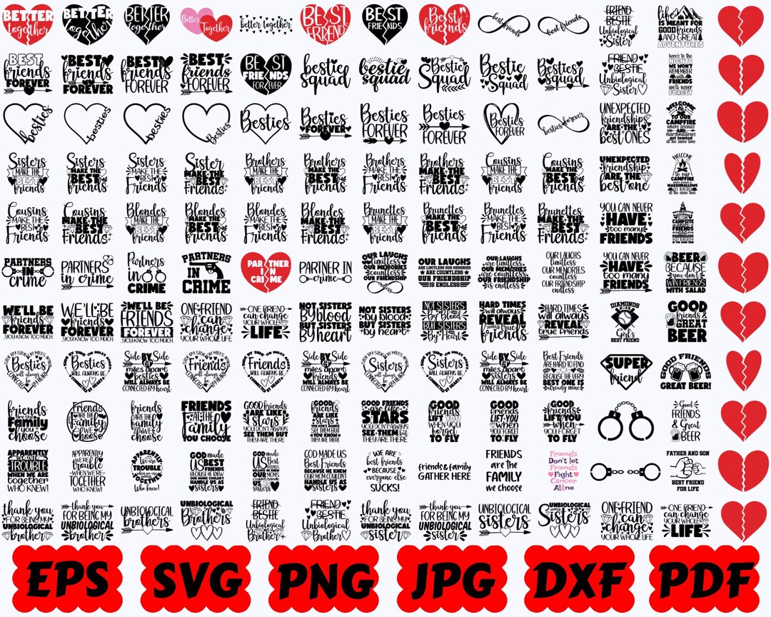 Freundschaft SVG | Beste Freunde SVG | Freunde SVG | Besties SVG ...