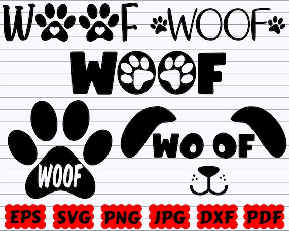 Woof SVG Woof Cut File Woof Dog SVG Woof Puppy SVG - Etsy Australia