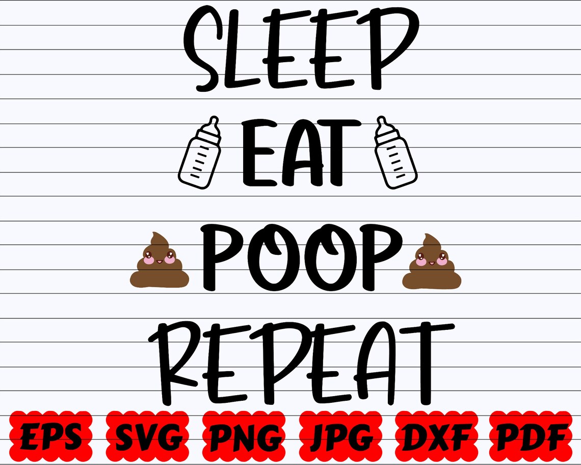 Sleep Eat Poop Repeat SVG Sleep SVG Eat SVG Poop Svg - Etsy
