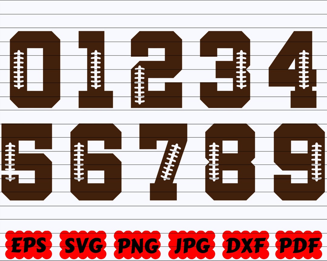 Football Numbers SVG | Numbers SVG | Sport Numbers SVG | Football ...
