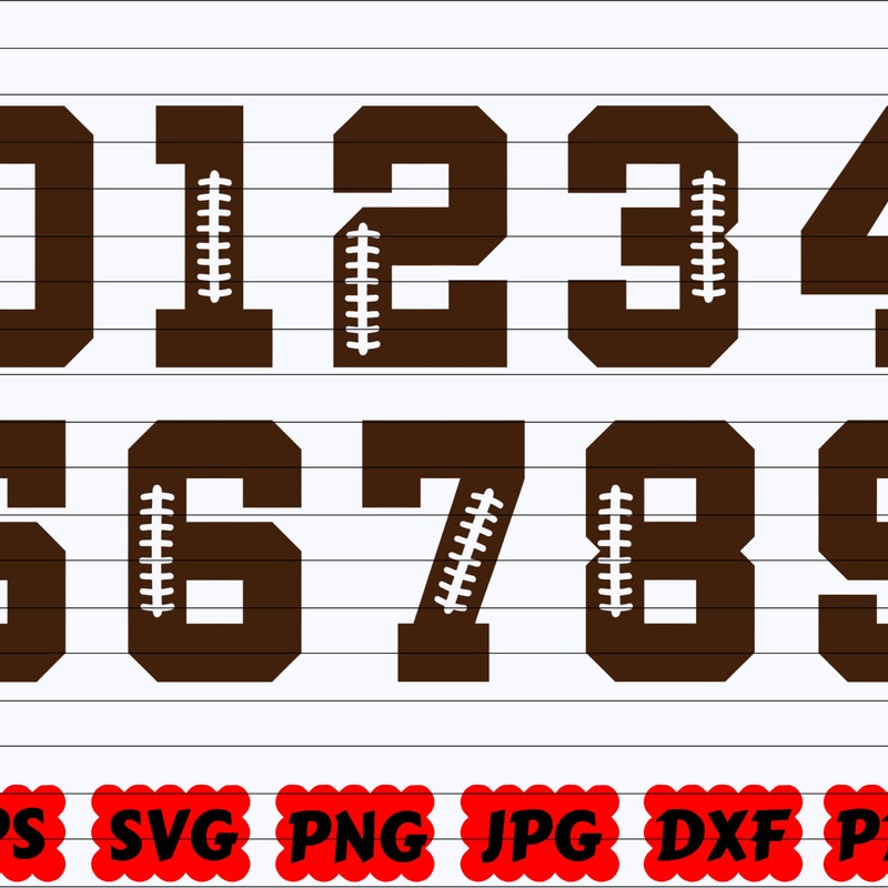 Varsity Numbers Svg - Etsy