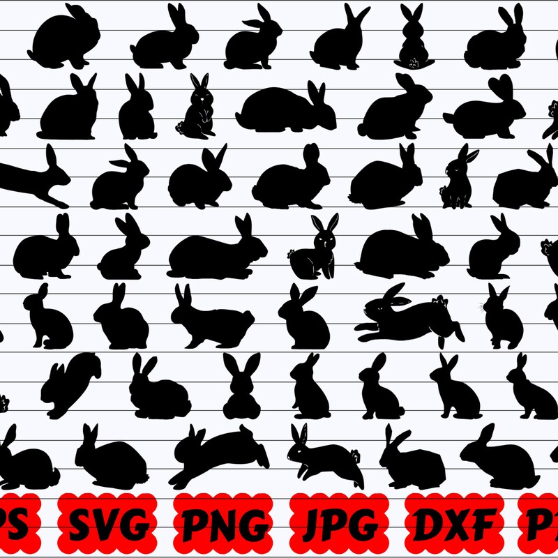 Rabbit Svg - Etsy