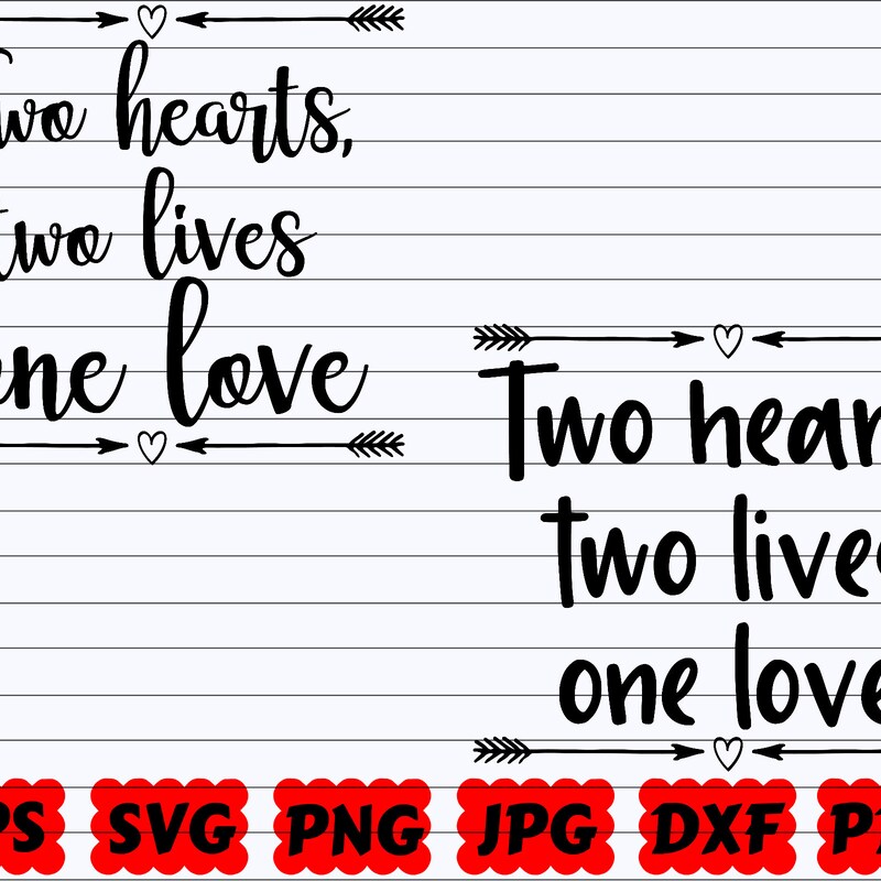 Two Hearts Svg - Etsy