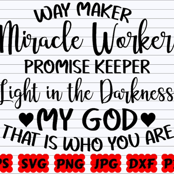 Way Maker Svg - Etsy