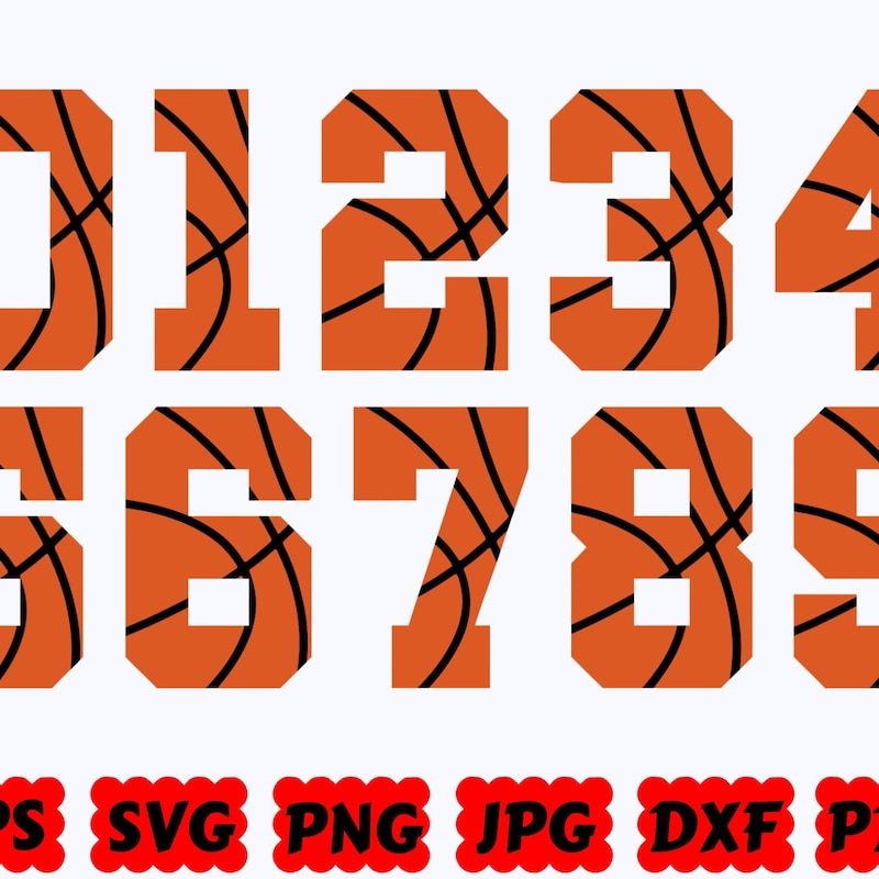 Basketball Numbers Png - Etsy