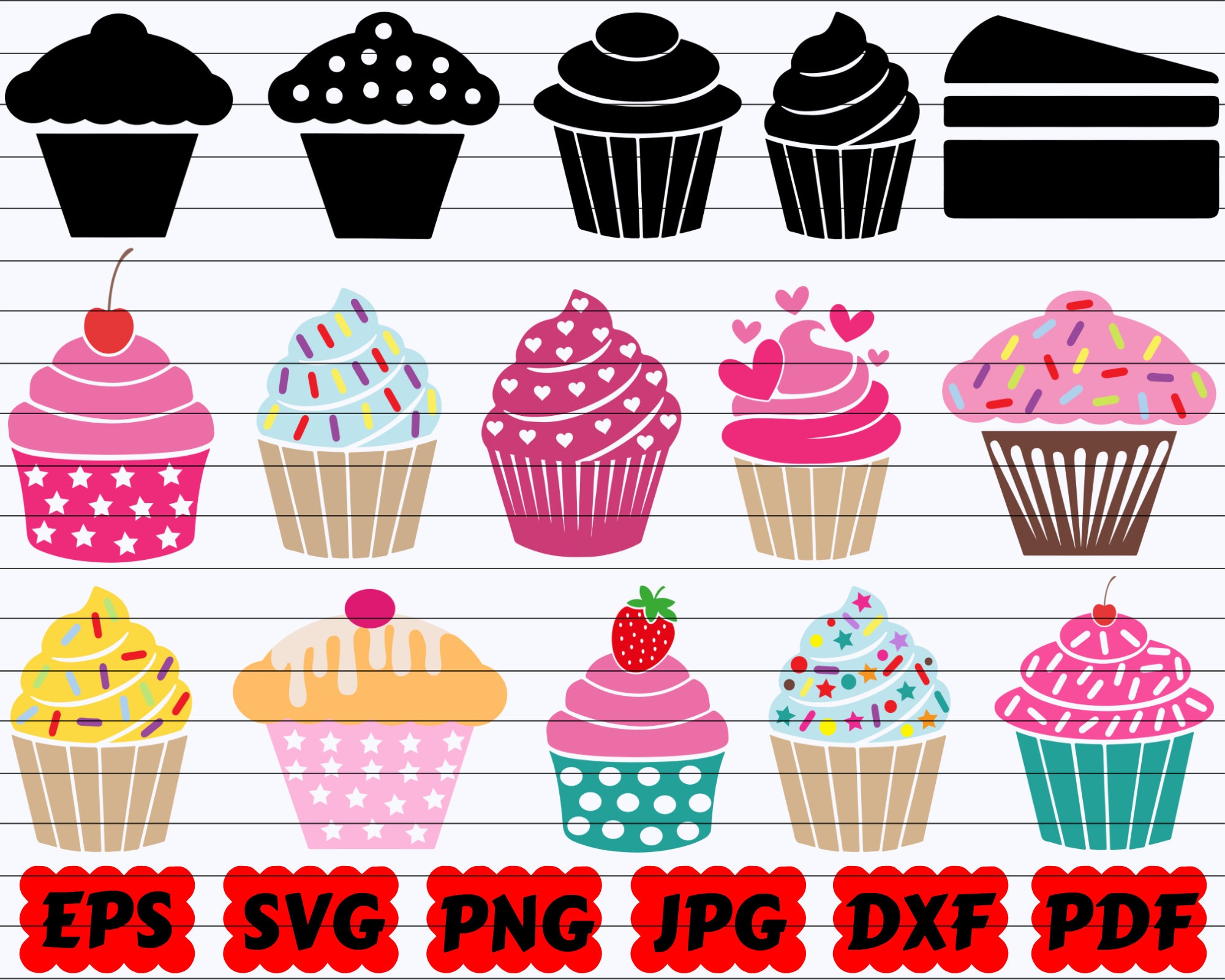 Geburtstag Cupcake SVG Cupcake SVG Muffin SVG Dessert Svg Sweets Svg ...
