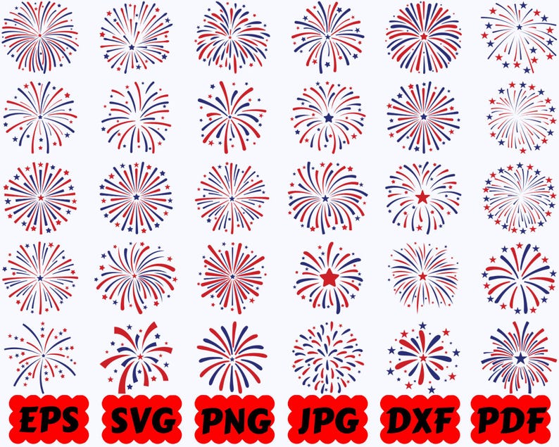 4th of July Fireworks SVG | Fireworks SVG | 4th of July SVG | America ...