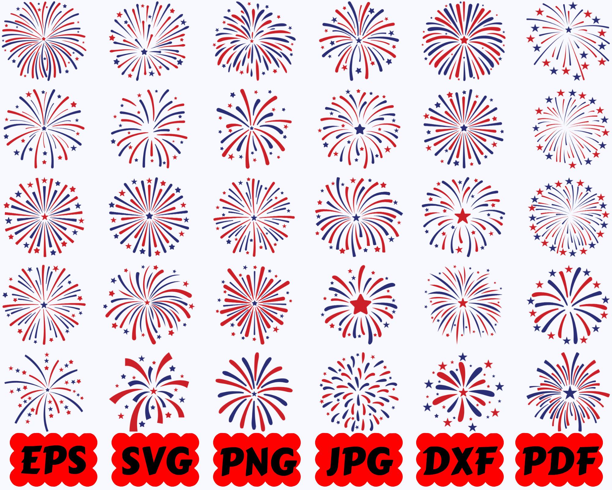 4th of July Fireworks SVG | Fireworks SVG | 4th of July SVG | America ...