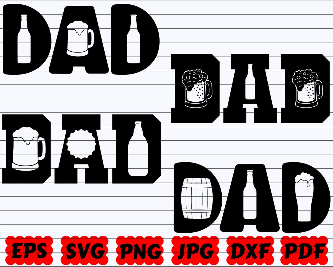 Dad Beer SVG | Beer Dad SVG | Dad Beer Cut Files | Beer Mug SVG | Beer ...