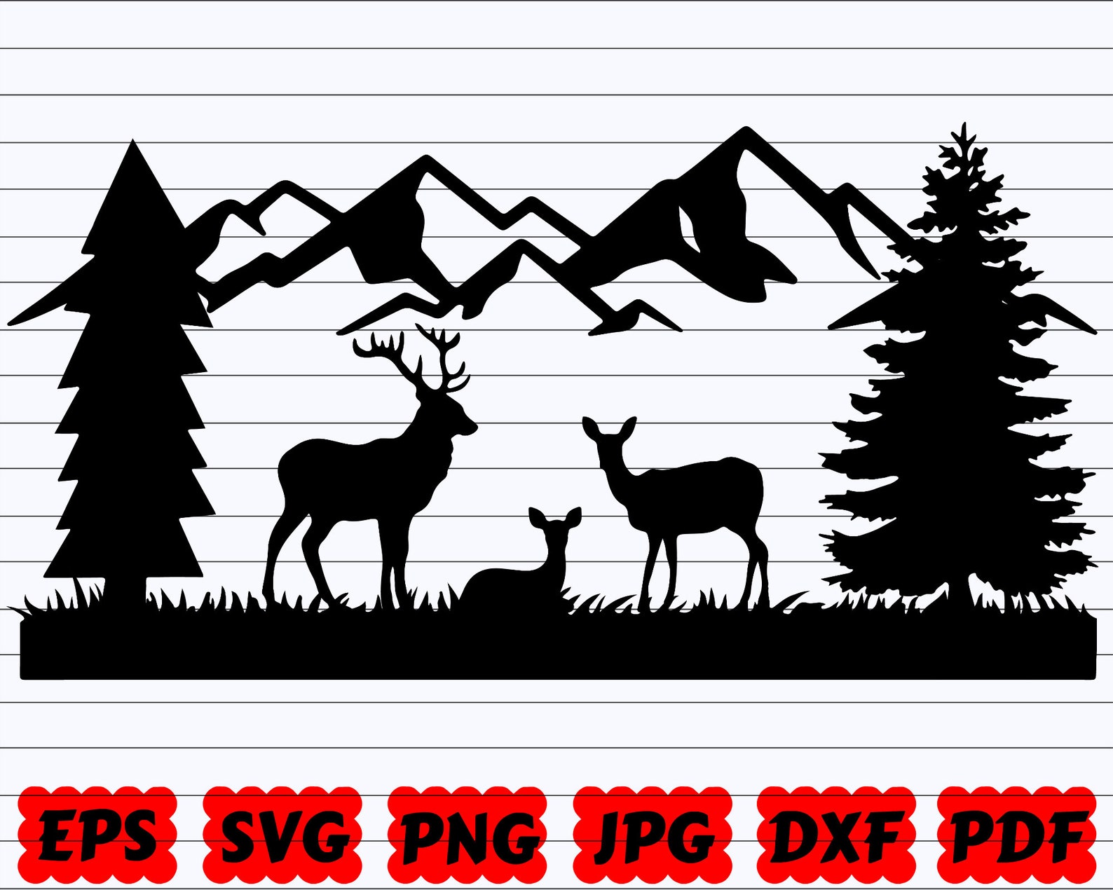 Nature Scene SVG Nature SVG Mountains SVG Landscape Svg | Etsy
