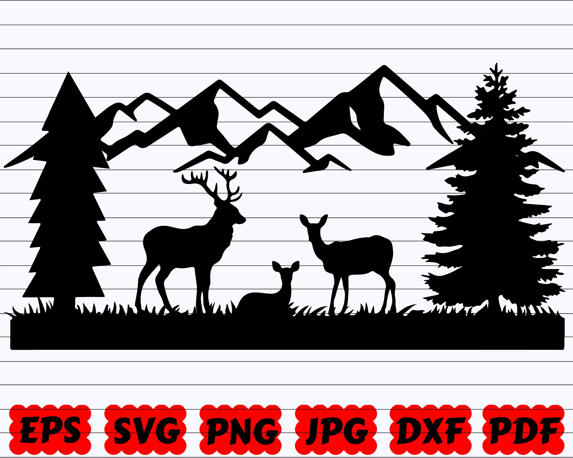 Nature Scene SVG | Nature SVG | Mountains SVG | Landscape Svg ...