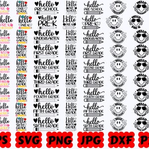 Hello Grade SVG | School Grade SVG | Back to School SVG | First Day of ...