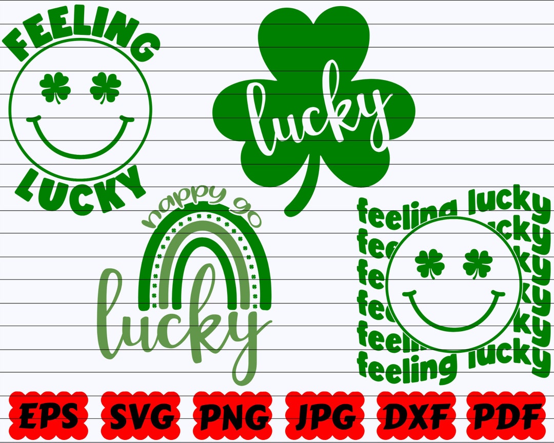 Lucky SVG | Feeling Lucky SVG | Happy Go Lucky SVG | Shamrock Svg ...