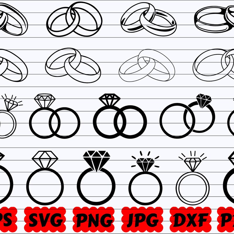 Wedding Ring Svg - Etsy