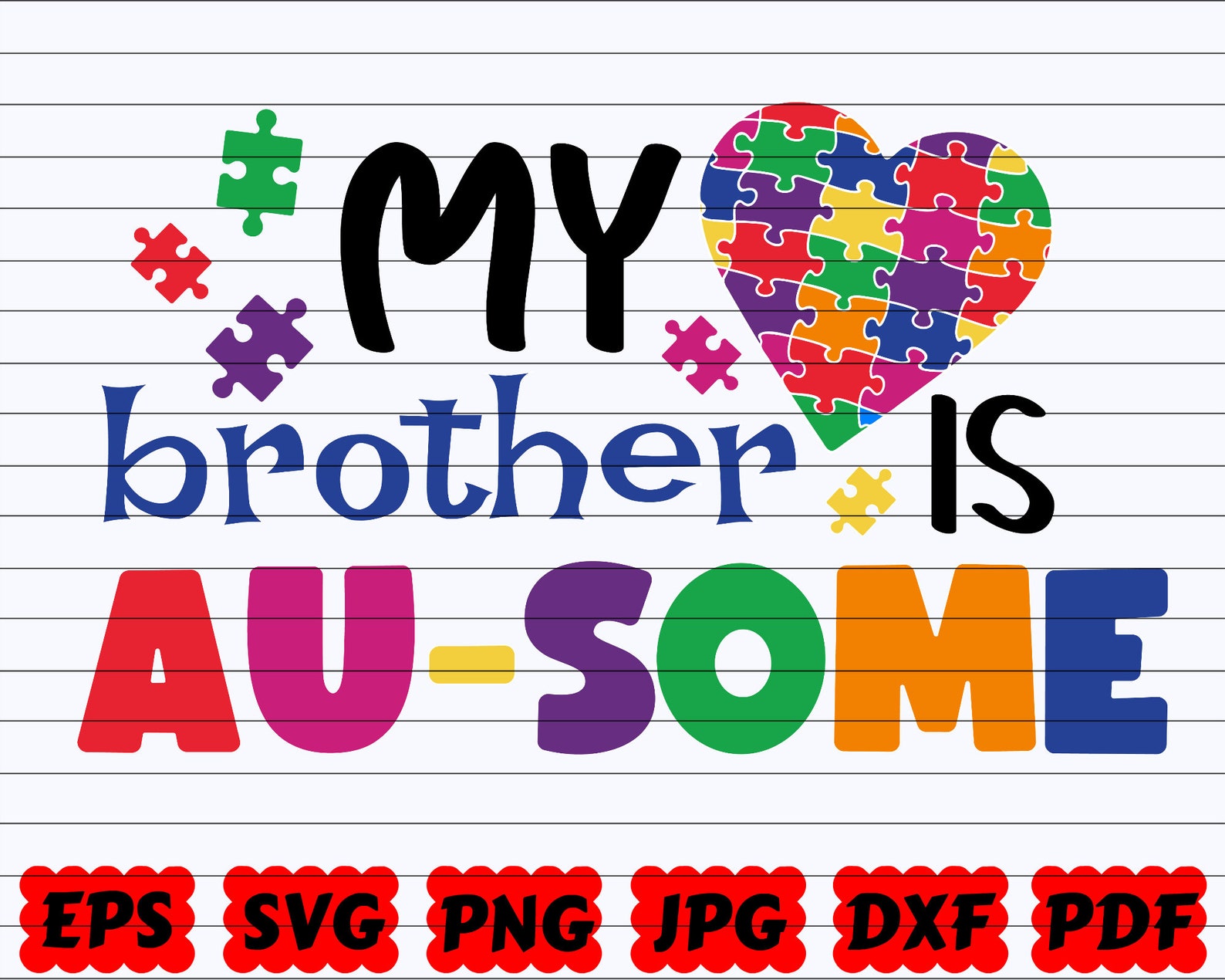 My Brother is Awesome SVG | My Brother is Ausome SVG | Brother SVG ...